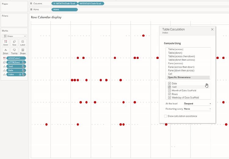 How to make a Calendar Timeline in Tableau – Vizstas